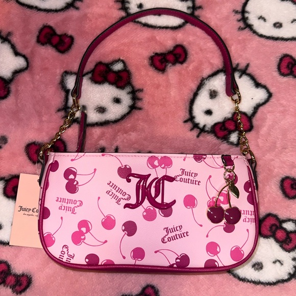 Juicy Couture | Bags | Juicy Couture Pink Cherry Shoulder Bag | Poshmark
